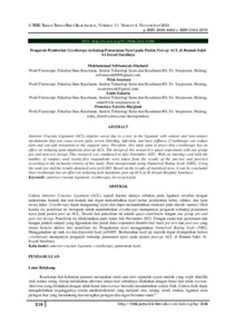 PENGARUH PEMBERIAN CRYOTHERAPY TERHADAP PENURUNAN NYERI PADA PASIEN POST-OP ACL DI RUMAH SAKIT ...